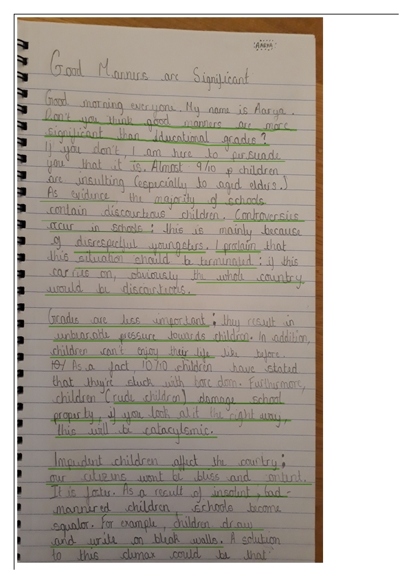 Article Example Gcse